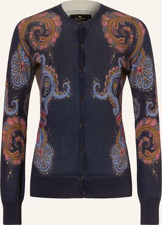 Etro Etro Strickjacke Mit Seide Und Cashmere blau