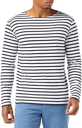 Armor Lux Homme Marinière Houat Héritage Homme T shirt, Multicolore (400 Blanc/Navire 400 Blanc/Navire), M EU