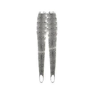 Roberto Cavalli Zebra Print Stretch Leggings Stirrups - - Trousers - Damen - Schwarzk - S