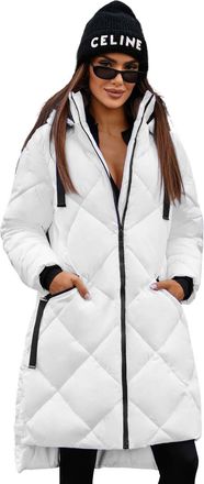 OZONEE Damen Mantel Wintermantel Winterjacke Jacke Parka Übergangsjacke Coat Wärmemantel Wärmejacke Winter Herbst Lang Warm Stehkragen Outdoor Gepolstert 777