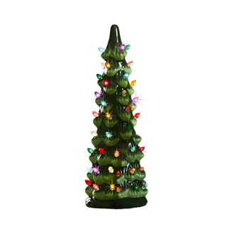 Generic Weihnachtsbaum mit LED - LED-Lampe für Büro, Tischdekoration, Dekoration aus Kunstharz, Figur mit Lichtern für das Waschzimmer