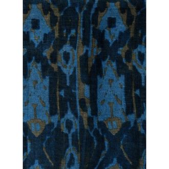 Saison 1865 Leinenschal mit Muster - Blau