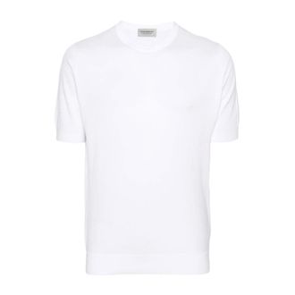 John Smedley Homme, Tops, Blanc, Taille: XL T-Chemises