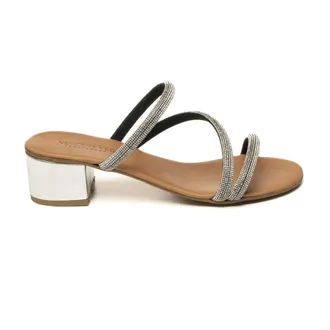 Vincent Vega Vincent Vega, Femme, Chaussures, Gris, Taille: 41 EU Giada Heeled Mules