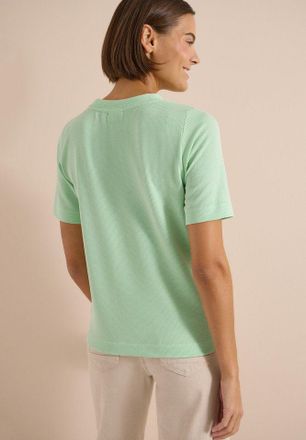 Cecil Kurzarmshirt Sommershirt mit V-Neck und Streifen