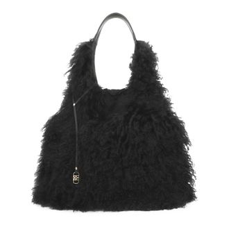 Kazar Soft Fur Shoulder Bag - - Bags - Damen - Schwarzk - ONE SIZE