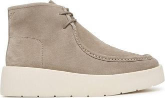 Calvin Klein Schn&uuml;rschuhe Flatf Lace Up Apr Cut Boot HW0HW03273 Beige