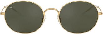 Ray-Ban unisex, Accessoires, Jaune, Taille: 53 MM Lunettes de soleil ovales avec d&eacute;tails en m&eacute;tal