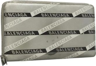 Balenciaga Pre-owned Cuir petite-maroquinerie - Femme - Pre-owned - Gris - Taille: ONE Size
