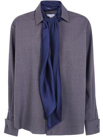 sacai Shirt Polyester Wool Suiting Shirt