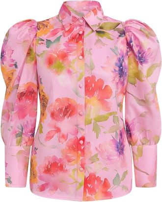 Actualee Femme, Blouses et Chemises, Multicolore, Taille: 42 FR Chemise en coton imprimé