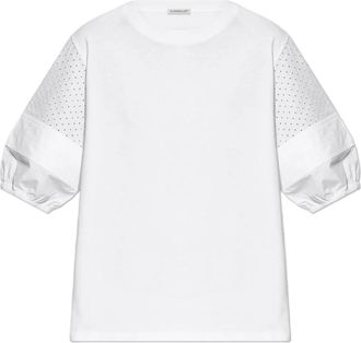 Moncler Femme, Tops, Blanc, Taille: 40 FR Haut &agrave; manches bouffantes