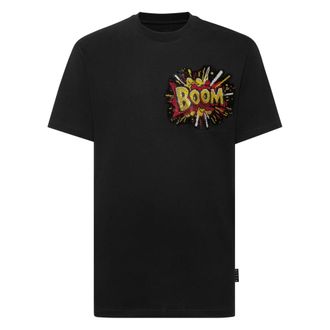 Philipp Plein T-Shirt Rundhals Kurzarm - - Tops - Herren - Schwarzk - XS