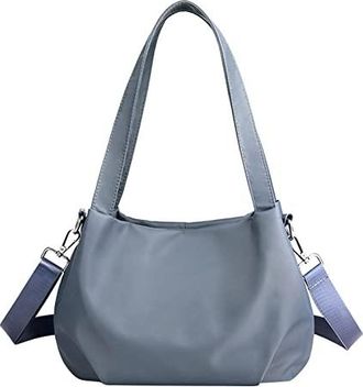 Generic Nouveau sac en nylon tendance avec cordon de serrage et bandouli&egrave;re l&eacute;ger et polyvalent, petit sac pour homme, sac &agrave; bandouli&egrave;re 2022, bleu, Taille un