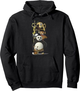Kung Fu Panda Po And The Furious Five Portrait Pullover Hoodie