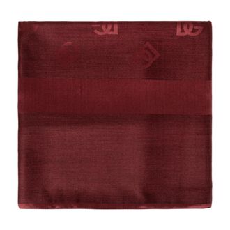 Dolce & Gabbana Seidenschal mit Monogramm - - Accessories - Damen - Rot - ONE SIZE