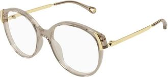 Chlo&eacute; Femme, Accessoires, Brun, Taille: 54 MM Round Eyeglasses