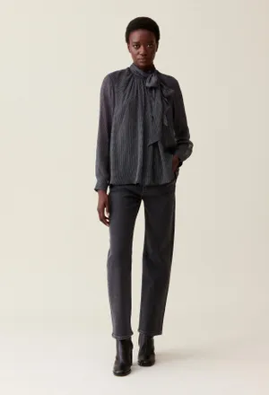 Claudie Pierlot Flie&szlig;ende Lavalli&egrave;re-Bluse