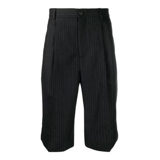 Ferragamo Homme, Shorts, Bleu, Taille: XL Striped Tailored Shorts