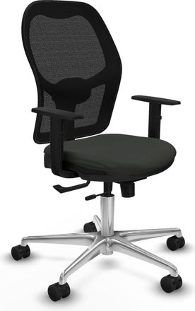 Piqueras y Crespo Jorquera Gepolsterter Stuhl mit 1D-Armen, h&ouml;henverstellbare Lendenwirbelst&uuml;tze, ausgestattet mit Syncro/Traslack und eingespritztem Schaum. Mit Rollen