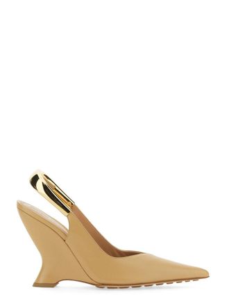 Bottega Veneta Pointed Slingback Pumps - Brown