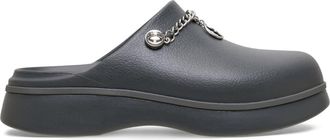 Crocs Dylan sabots boh&egrave;me &agrave; encoches gris fonc&eacute;-Noir