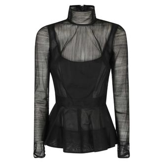 Elisabetta Franchi R&uuml;schenhemd - - Blouses & Shirts - Damen - Schwarzk - S