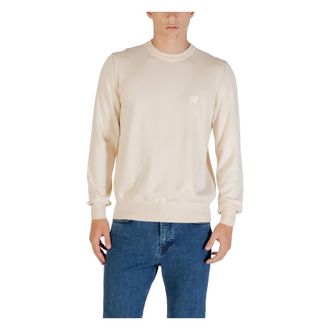 HUGO BOSS Homme, Pulls, Beige, Taille: XL Pull Homme Élégance Décontractée Col Rond