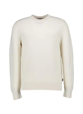 HUGO BOSS Herren Pullover wei&szlig; unifarben