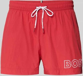 HUGO BOSS Regular Fit Badeshorts mit Label Print Modell MOONEYE