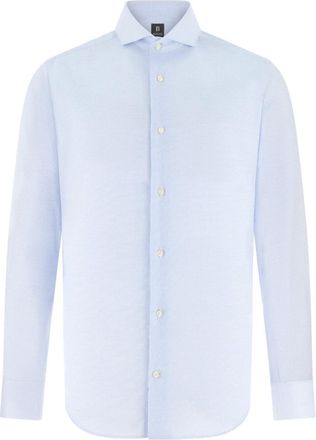 Boggi Milano Homme, Chemises, Bleu, Taille: XL Chemise infroissable Ultimate &agrave; col Naples