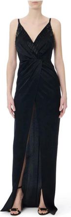 Elisabetta Franchi Femme, Robes, Noir, Taille: 40 FR Beaded Sleeveless Dress