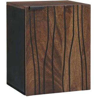 vidaXL Vidaxl - Meuble sous lavabo avec étagère Marron, Noir 38 x 33.5 x 48 cm