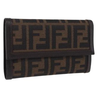 Fendi Portefeuille Trifold Pre-owned - Femme - Pre-owned - Brun - Taille: ONE Size