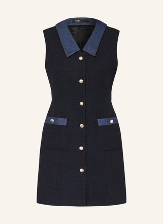 Maje Boucl&eacute;-Kleid blau