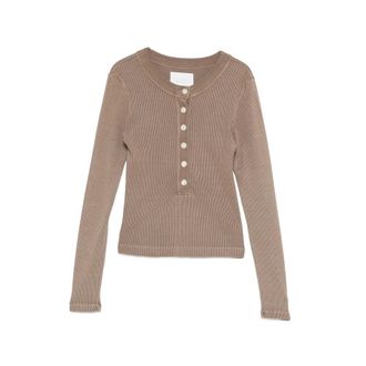 Citizens Of Humanity Varra Henley Ribbed-knit Top