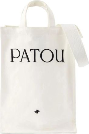 Patou Vertikaler Shopper mit Logo-Print - - Bags - unisex - Wei&szlig; - ONE SIZE