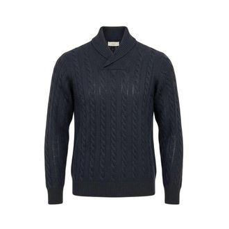 Ferrante Homme, Pulls, Noir, Taille: L Pull Ras du Cou en Laine et Cachemire M&eacute;lang&eacute;s