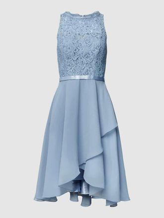 Luxuar Cocktailkleid mit Spitzenbesatz