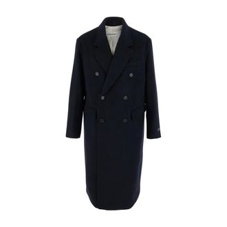 After Pray After Pray, Homme, Manteaux, Bleu, Taille: S Bless Double-Breasted Coat