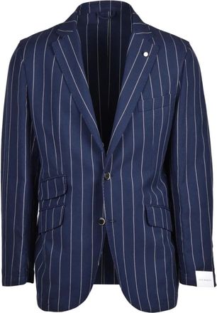 Luigi Bianchi Mantova Homme, Costumes, Bleu, Taille: 3XL Giacca Stondata