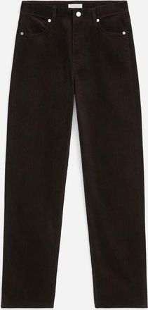 Arket Cropped Corduroy Trousers -Braun