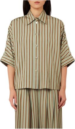 Liu Jo Femme, Blouses et Chemises, Vert, Taille: 36 FR Chemises
