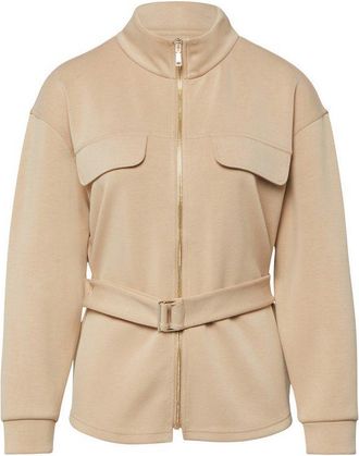 Comma Sweatjacke Sweatshirt Sweatjacke mit abnehmbarem Tailleng&uuml;rtel