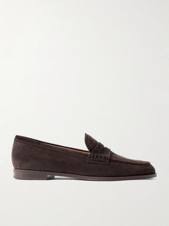 Gianvito Rossi Georgie Loafers Aus Veloursleder - Braun