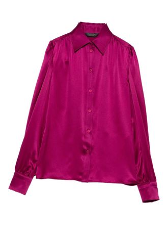 Balenciaga chemise en soie &agrave; design structur&eacute; - Rose