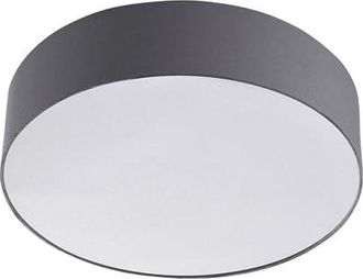 Lindby Plafonnier Tissu Sebatin &agrave; intensit&eacute; variable (Moderne) en Gris Textile e. a. pour Chambre coucher (&agrave; 3 lampes, E27) Luminaire Lampe Plafond Eclerage 