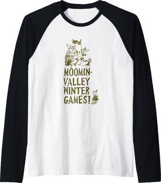 Moomin Mymble & Co Olive Moominvalley Winterspiele! Sport Raglan