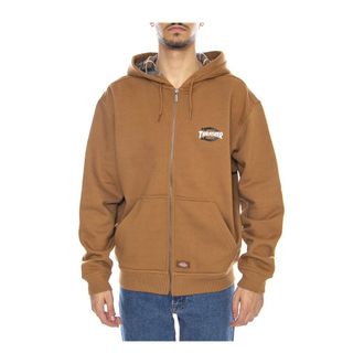 Dickies Zip Through Hoodie - - Sweatshirts & Hoodies - Herren - Braun - L