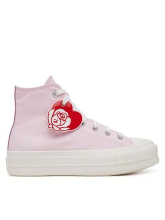 Converse Sneakers aus Stoff Chuck Taylor All Star Lift Platform Hearts A13652C Rosa